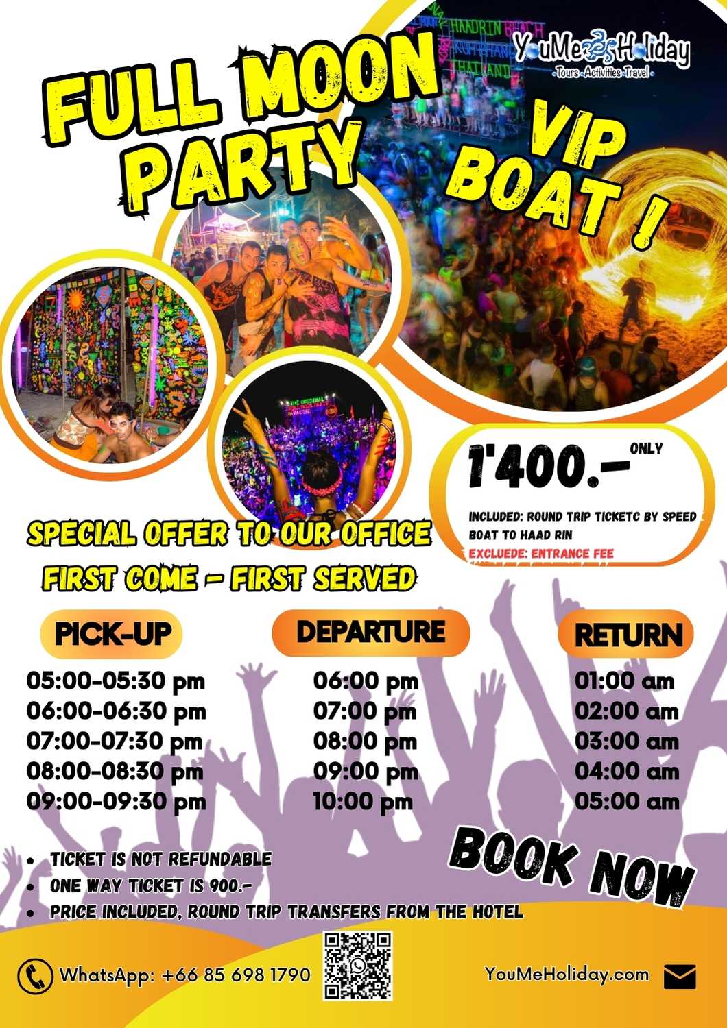 Full Moon Party / Half Moon Party | YouMe Holiday - Koh Samui Tours ...